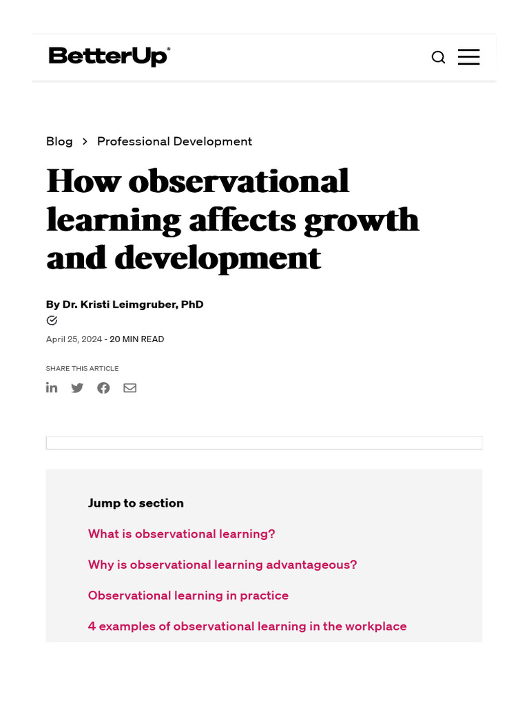 How Observational Learning Affects Growth and Development | PDF ... How Observational Learning Affects Growth and Development | PDF ...