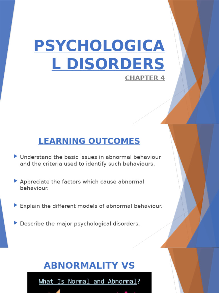 Psychological Disorders | PDF | Anxiety | Mental Disorder