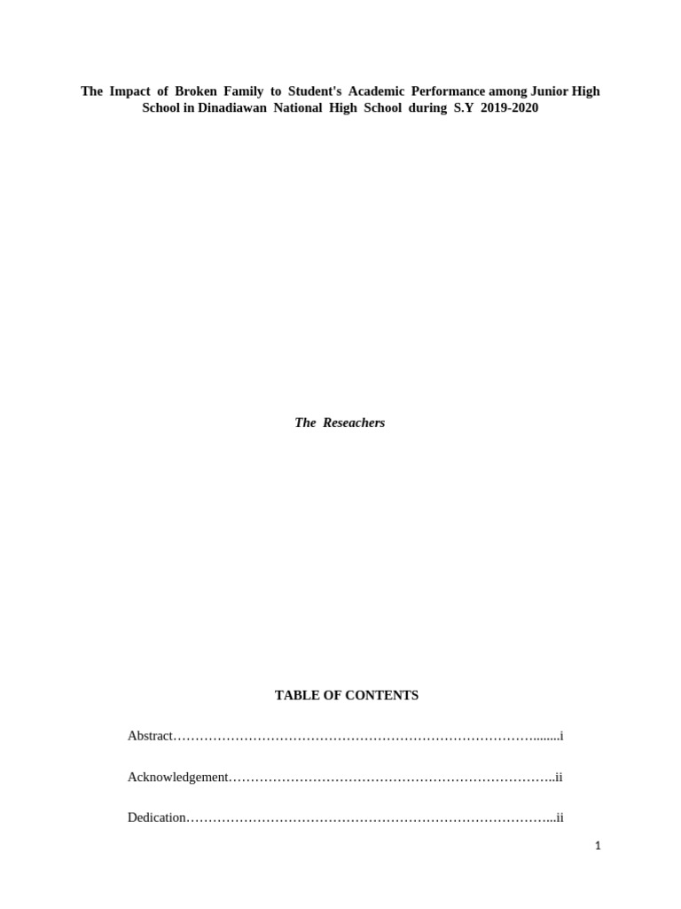 Final Manuscript in English 1 | PDF | Family | Divorce