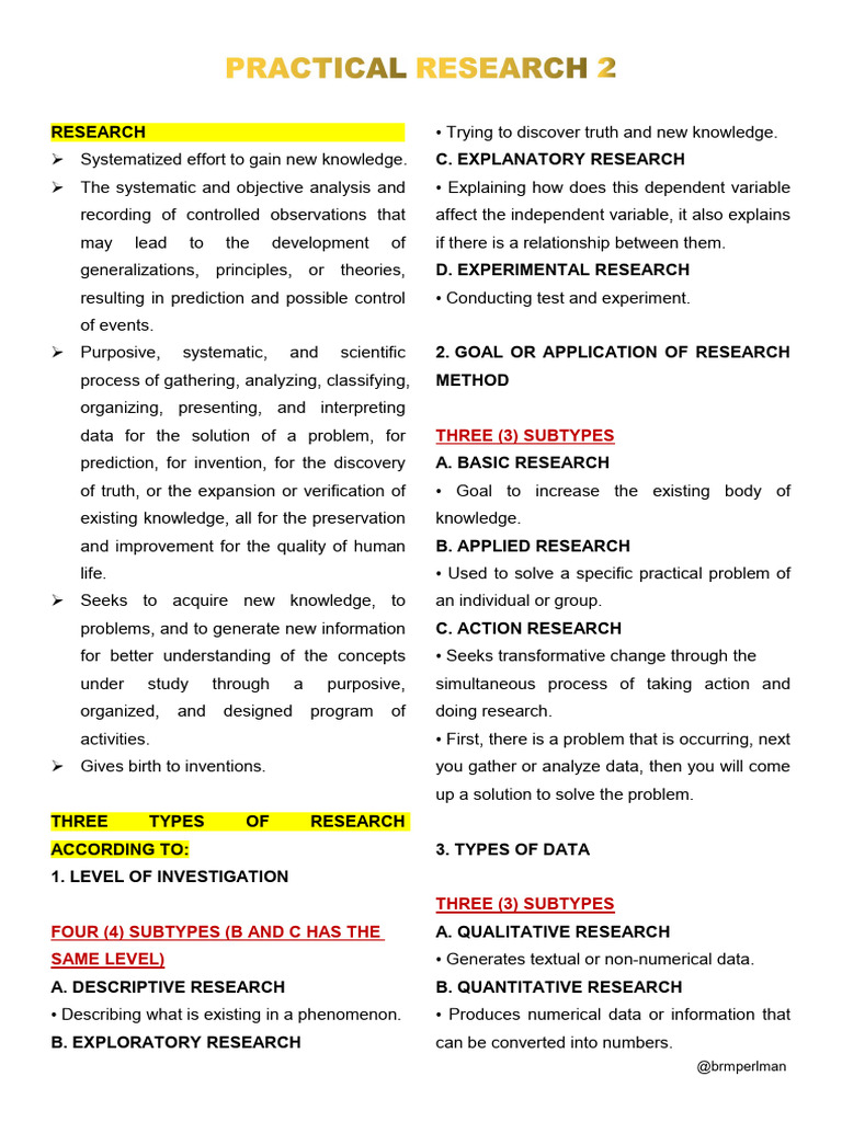 Practical Research 2 Research Project | PDF | Qualitative Research ...