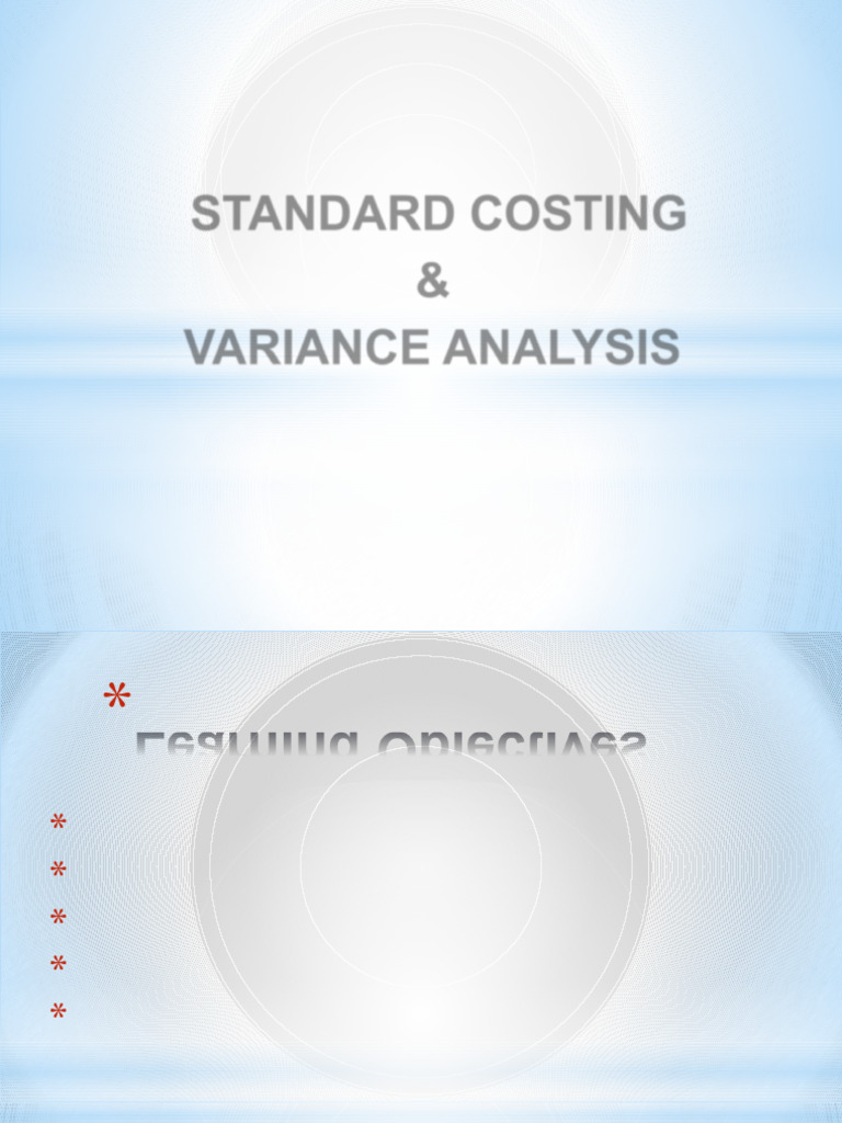 Standard Costing and Variance Analysis | PDF | Inventory | Learning