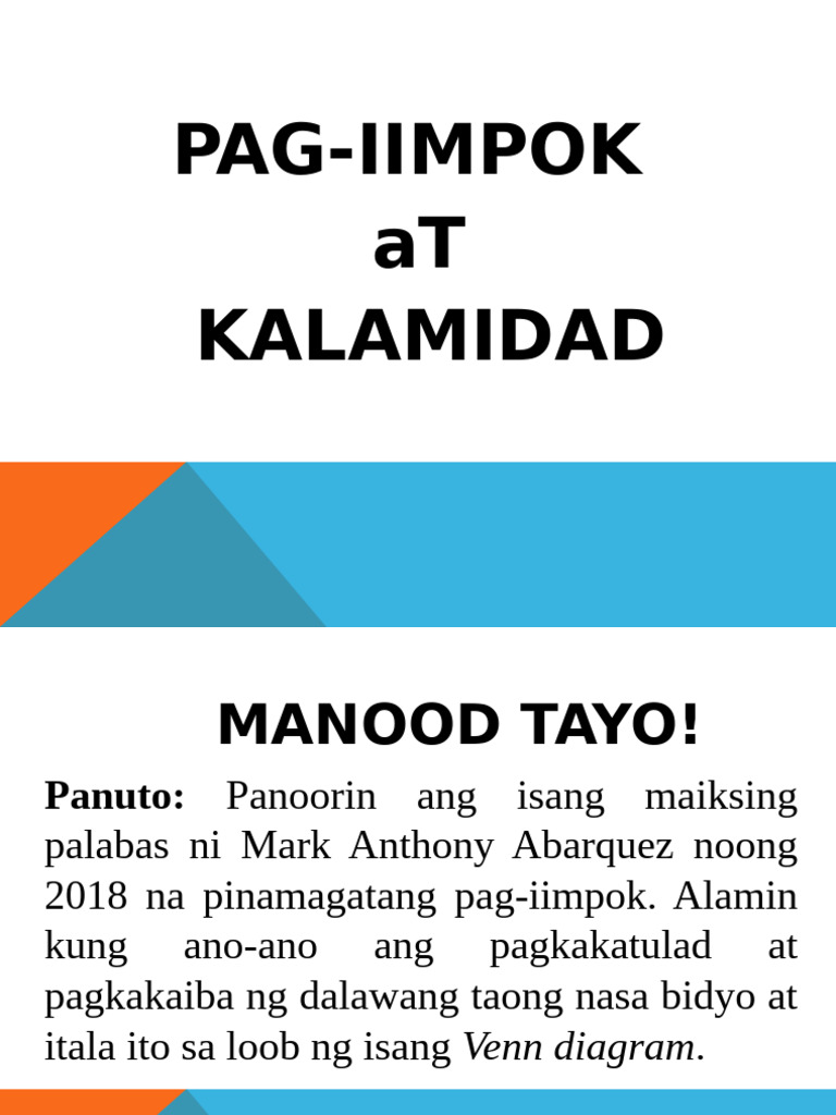 W 6.pagtitipid at Pag Iimpok | PDF