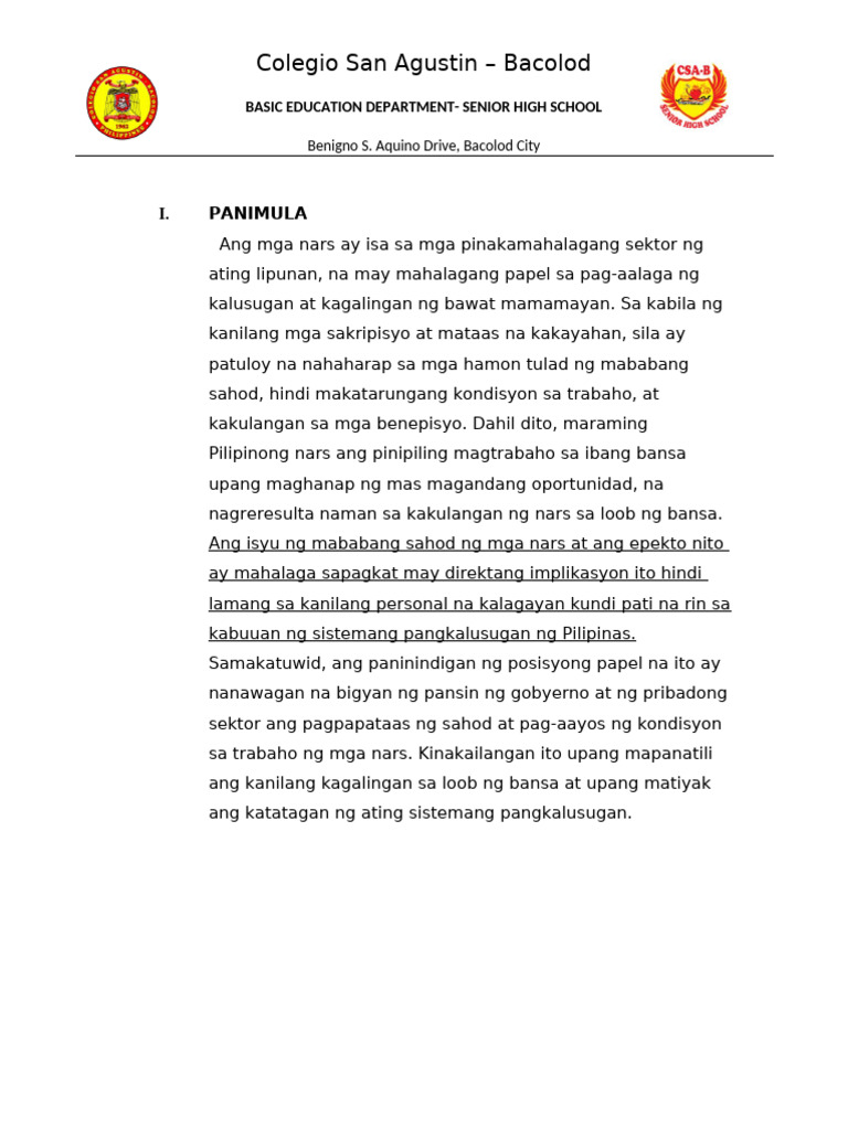 posisyong-papel-1.docx-Matt | PDF