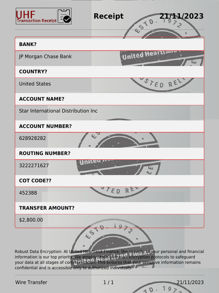 Star International Distribution Inc Receipt | PDF