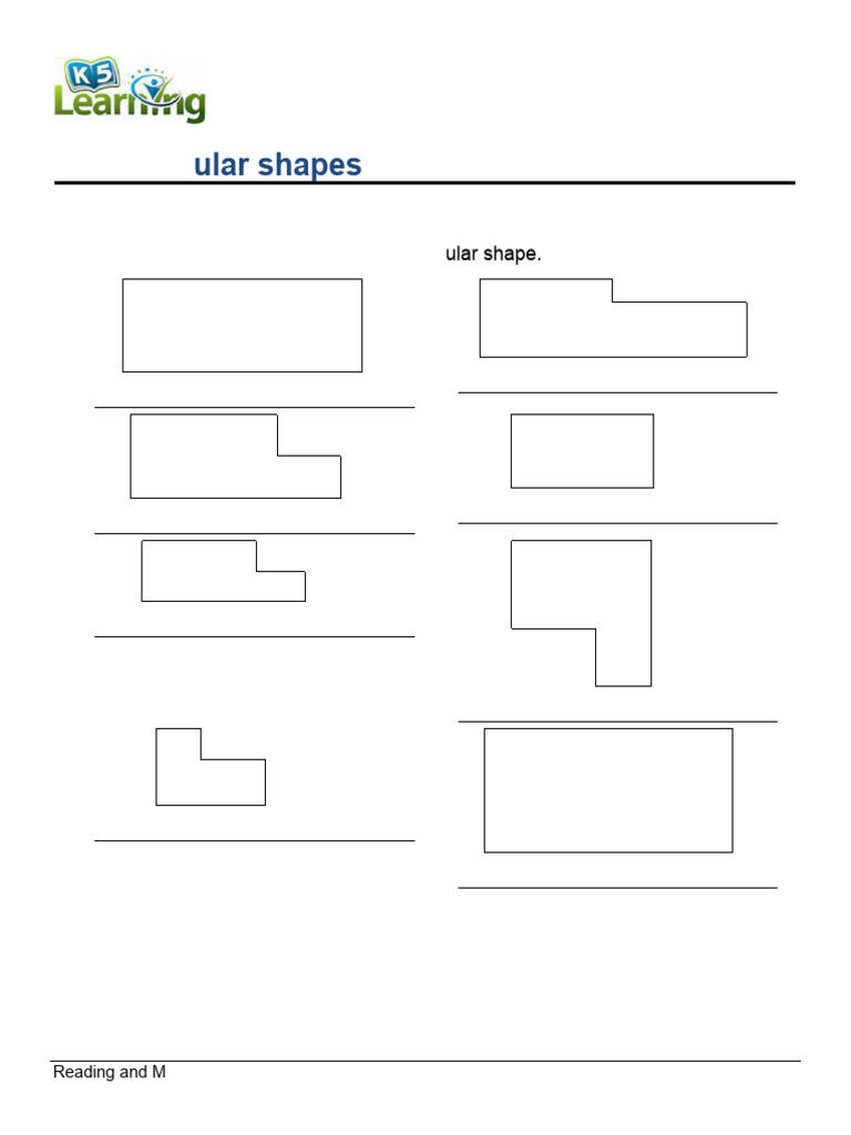 Grade 5 Geometry Rectangular Shapes Area Perimeter A 1 | PDF