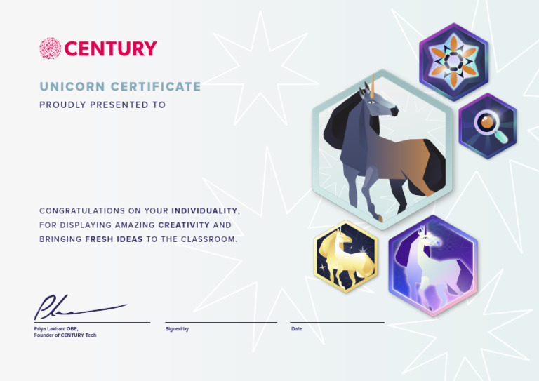 Unicorn Mythic Path Badge Certificates | PDF