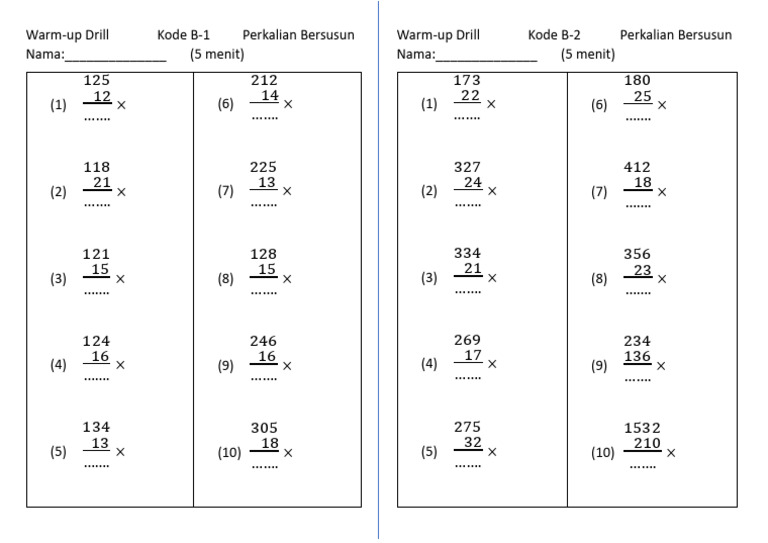 Perkalian Ratusan X Puluhan (II) | PDF