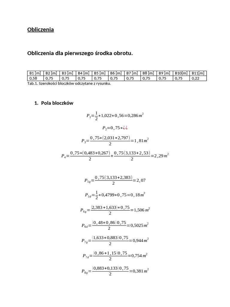Obliczenia M Grunty | PDF
