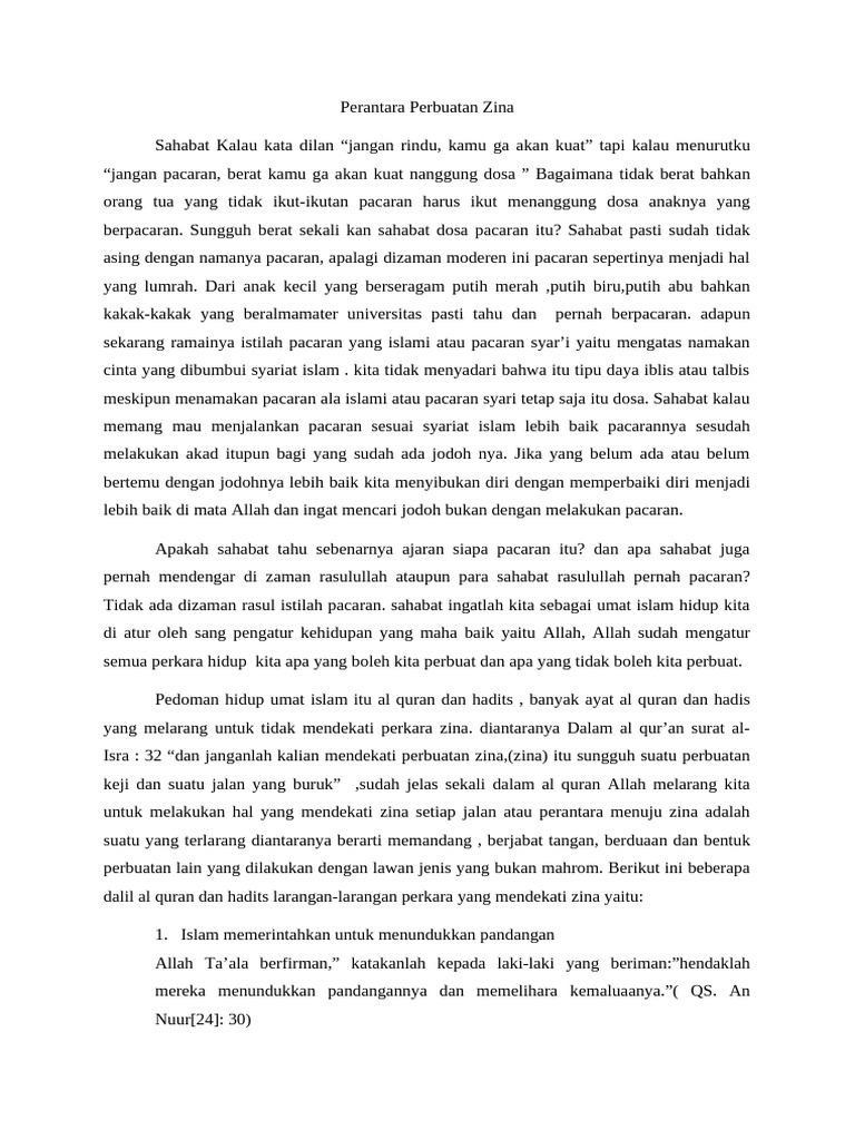 Dosa Pacaran dan Tanggung Jawabnya | PDF