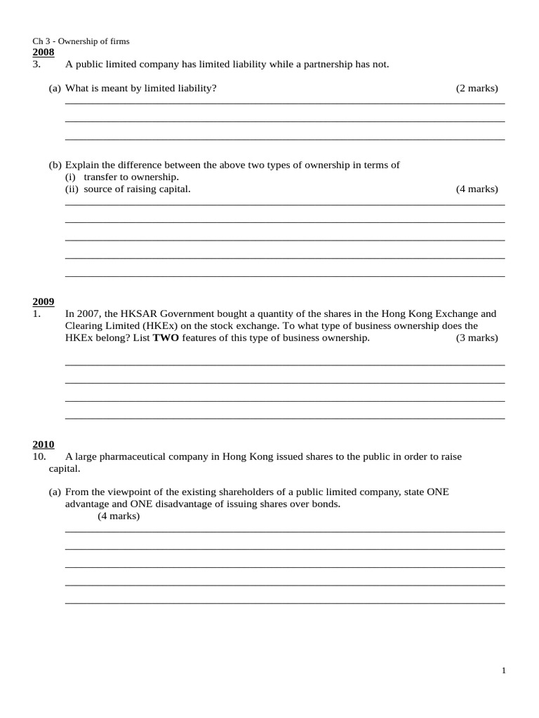 Types of Business Ownership Explained | PDF