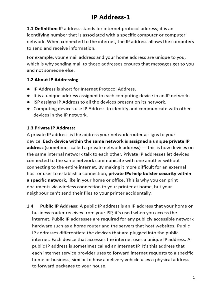 Understanding IP Addresses | PDF | Computer Network | Ip Address