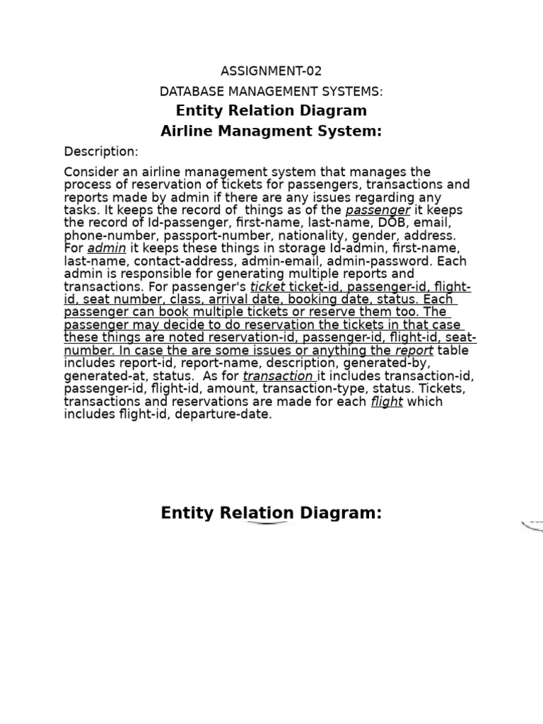 Database - ERD Assignment-2 | PDF