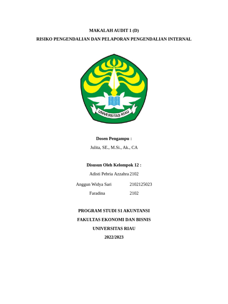 Makalah Kel 12 (Audit 1) | PDF