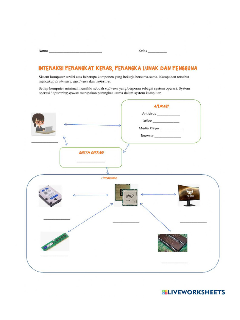 Liveworksheet - Sistem Komputer | PDF