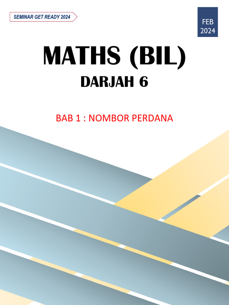 D6 Bab 1 - Nombor Perdana | PDF