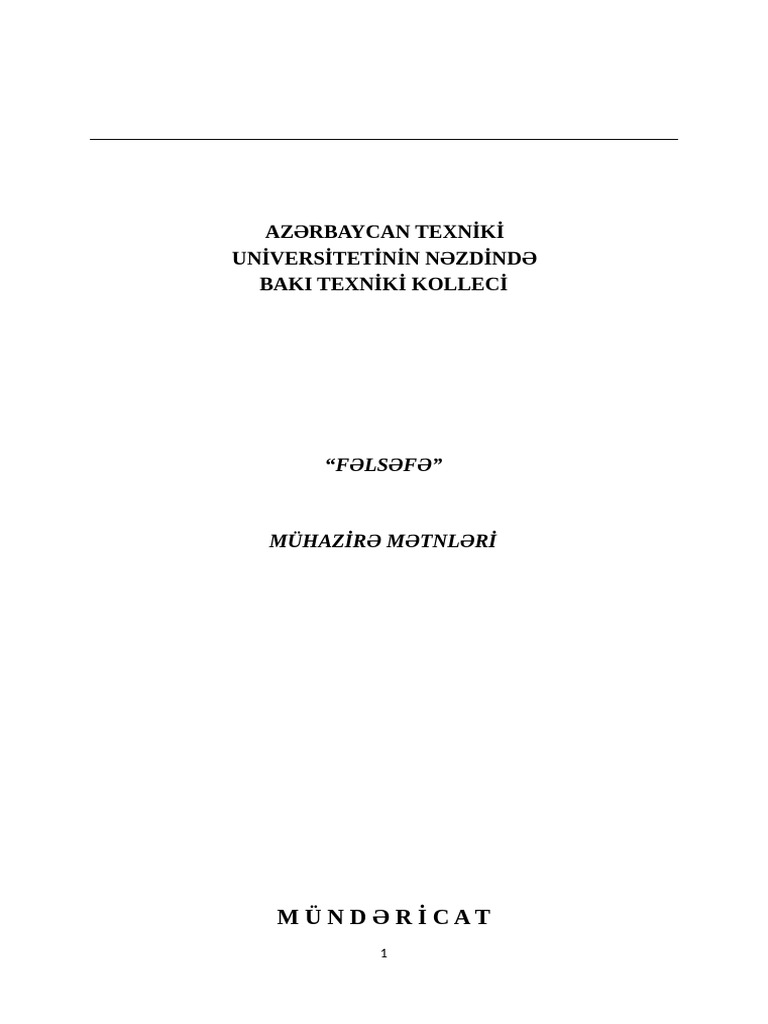 Azərbaycan Texniki Universitetinin Nəzdində Baki Texniki Kolleci | PDF