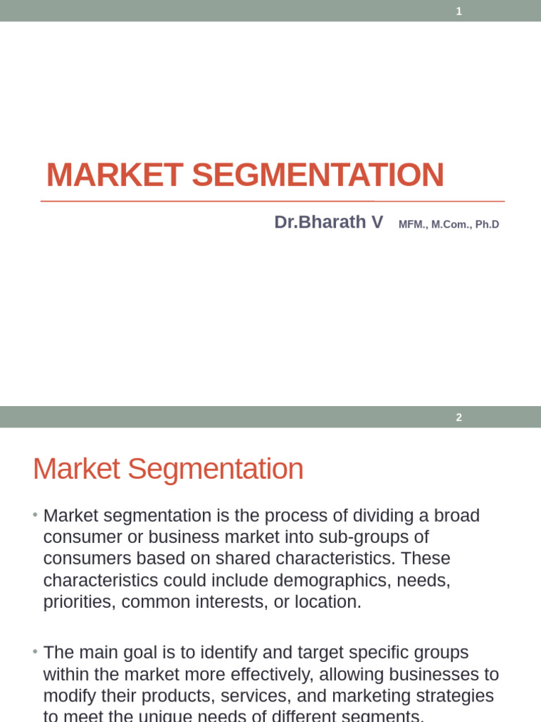 Market Segmentation | PDF | Marketing | Market Segmentation
