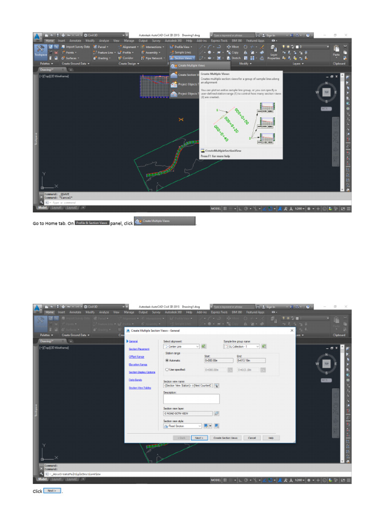 Creating Multiple Section View | PDF