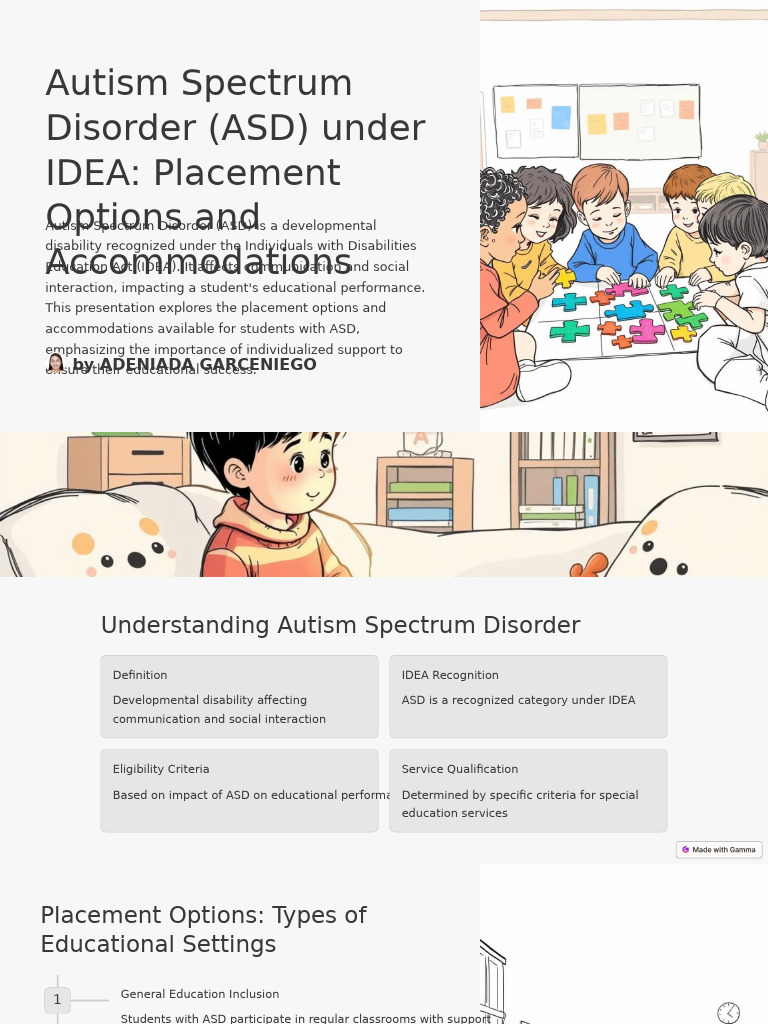 Autism Spectrum Disorder ASD Under IDEA Placement Options and ...