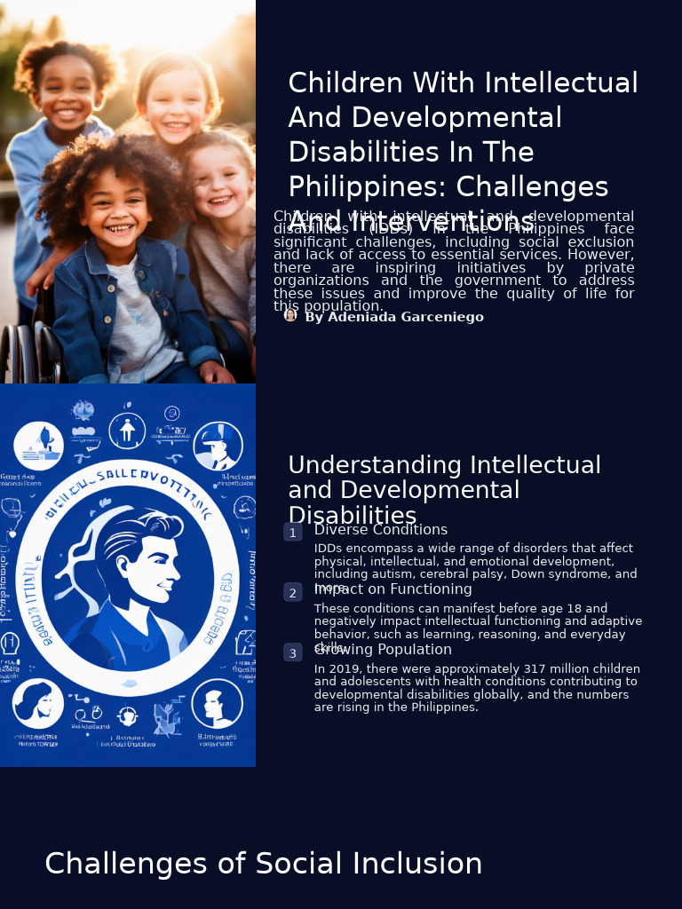 Children With Intellectual and Developmental Disabilities in The ... Children With Intellectual and Developmental Disabilities in The ...