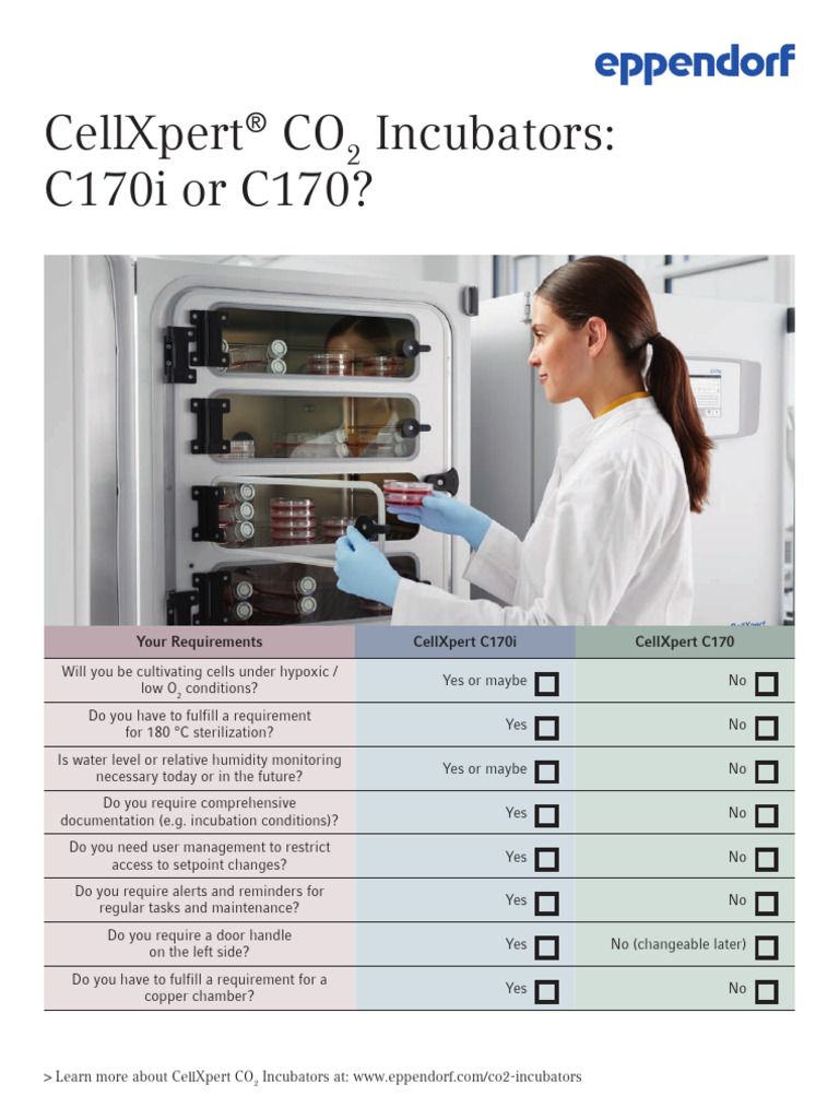 CO2 Incubators - Flyer - CellXpert C170i C170 - CellXpert CO2 ...