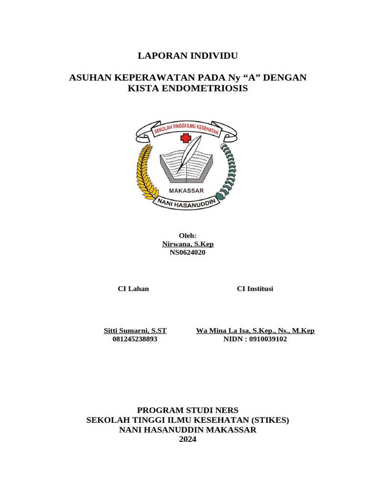 Asuhan Keperawatan Kista Endometriosis | PDF
