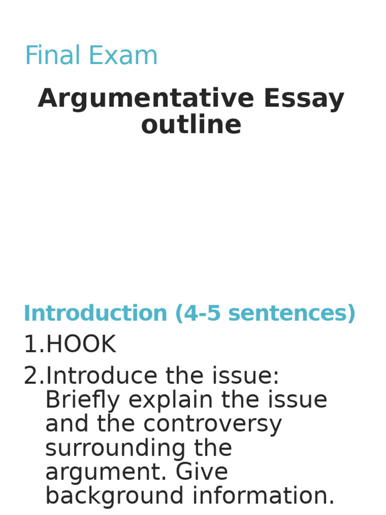 Final Essay Outline | PDF