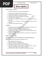Class 12 Wave Optics Derivations | PDF