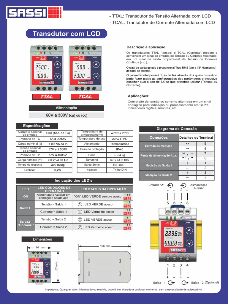 Transdutores de Tensão e Corrente | PDF | Corrente alternada ...