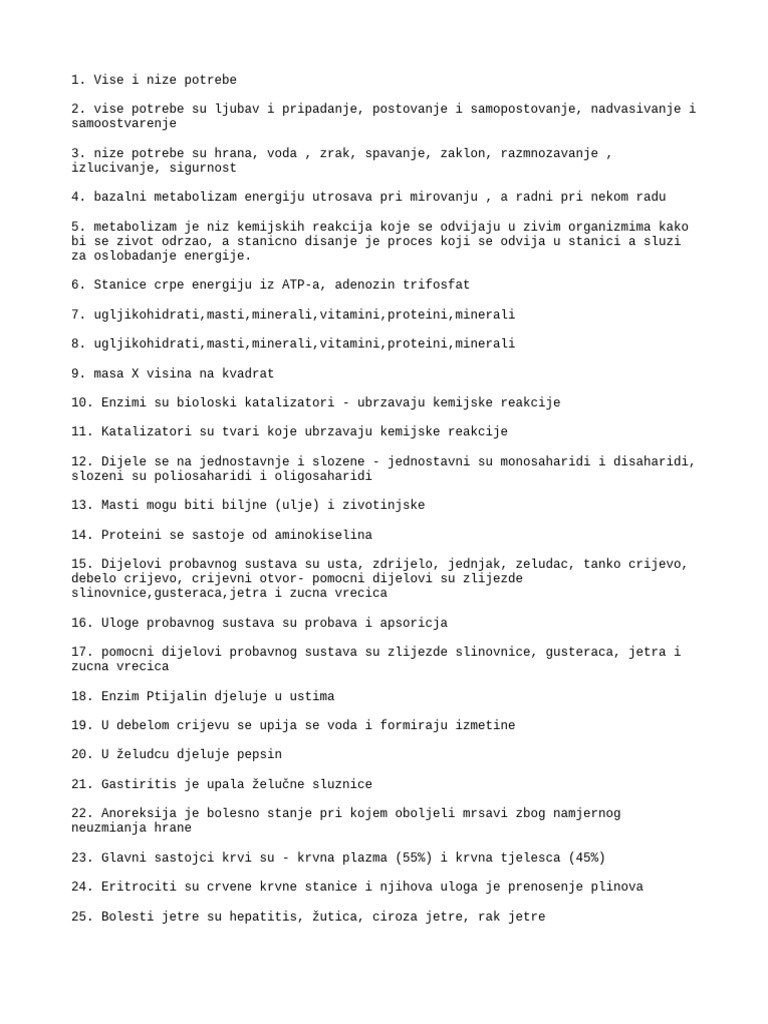 Vise I Nize Potrebe | PDF