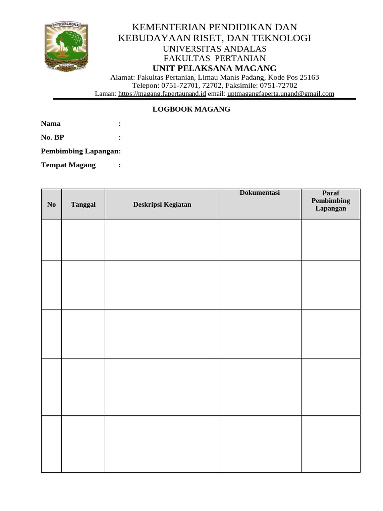 Logbook Magang | PDF