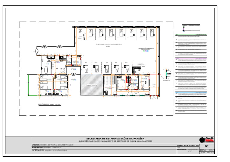 Área Vermelha - Trauma CG - Planta de Layout | PDF | Materiais | Material composto