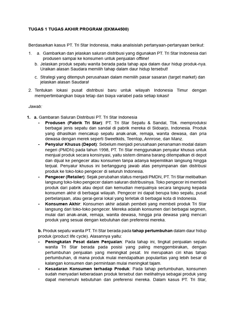 Tugas 1 Tugas Akhir Program | PDF