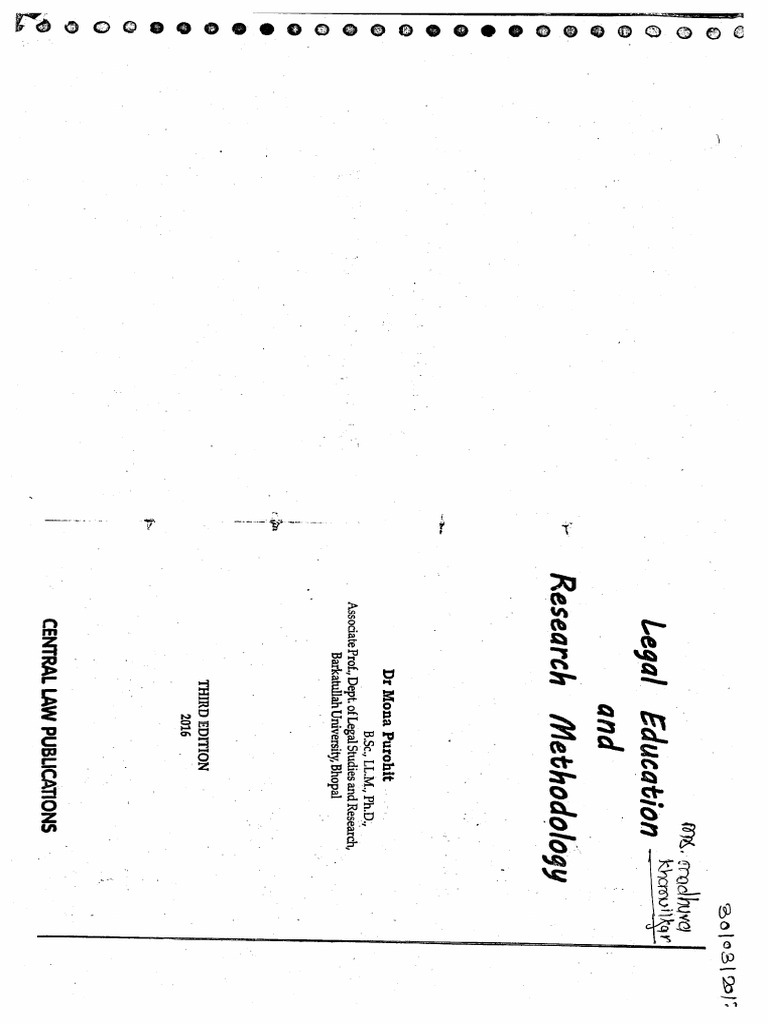 Legal Research Legal Methodology LLM | PDF