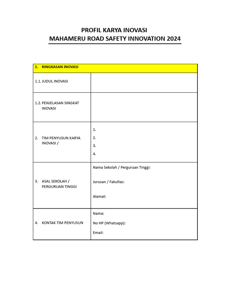 Profil Karya Inovasi Mrsi 2024 | PDF