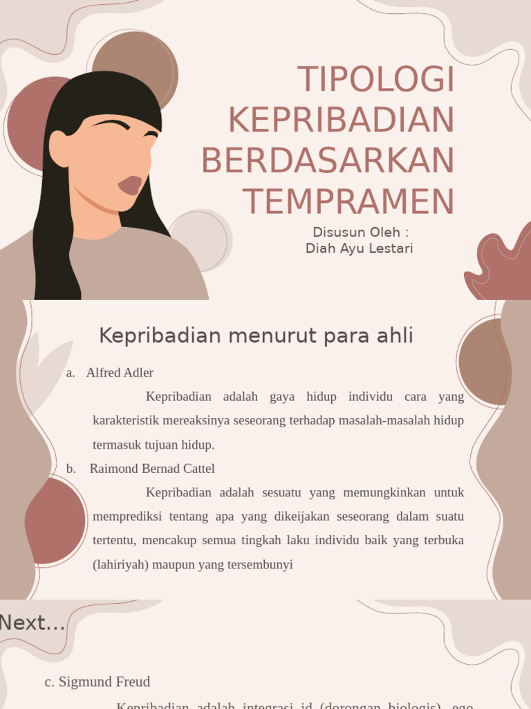 Tipologi Kepribadian Berdasarkan Tempramen | PDF