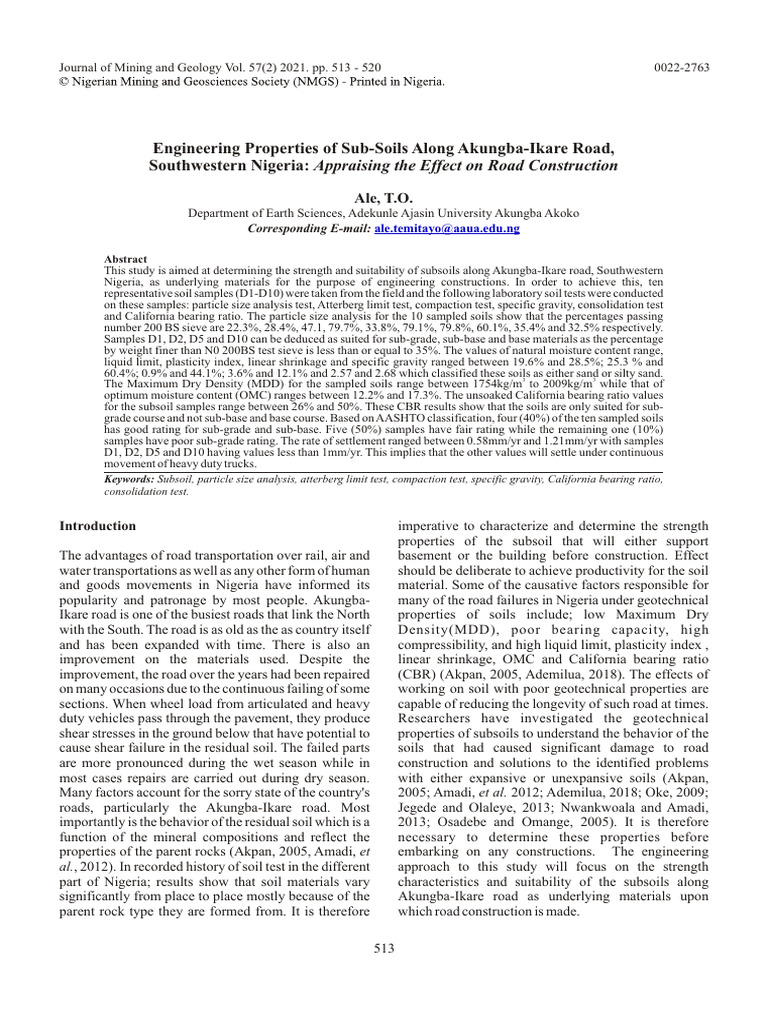 Engineering Properties of Sub Soils Alon | PDF | Natural Materials | Soil