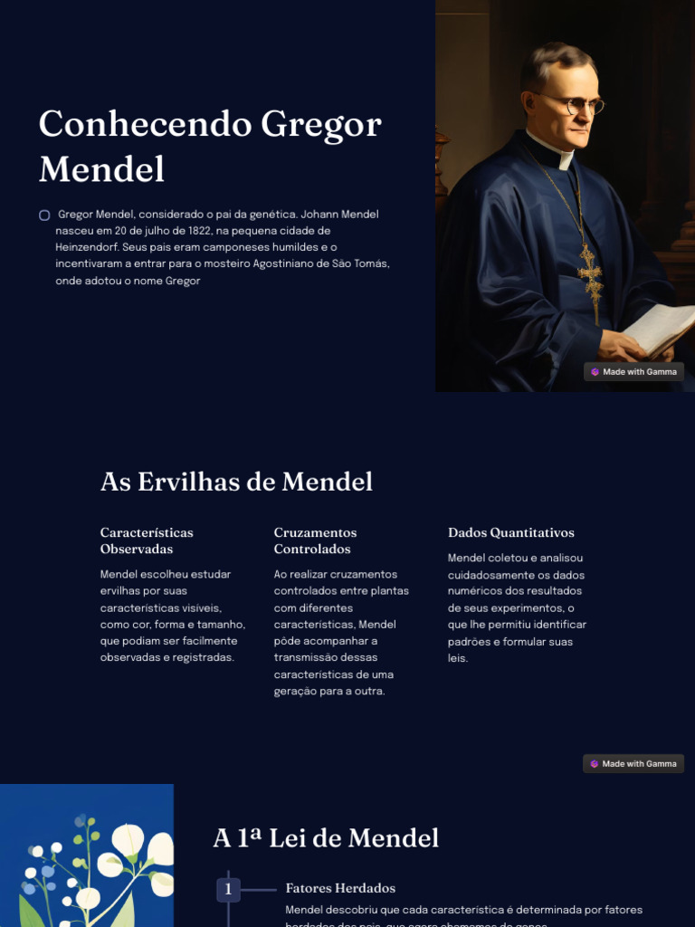 Conhecendo Gregor Mendel | PDF | Dominância (genética) | Alelo