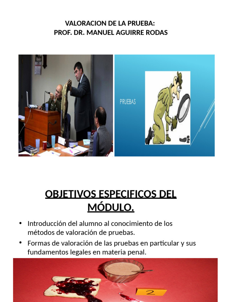 A.leccion 1.clase de Valoracion de Pruebas. 1 y 2. Escuela Judicial ...