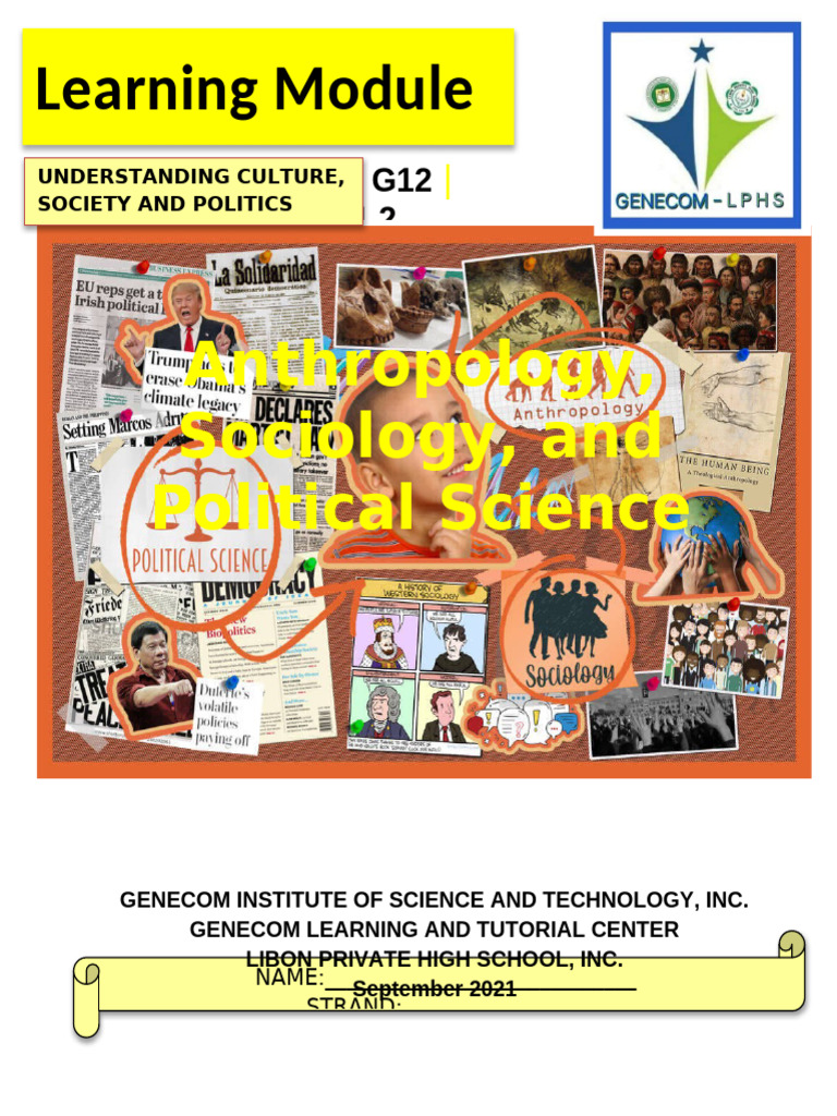 Ucsp 12 Module 2 Q1 Pdf Anthropology Sociology
