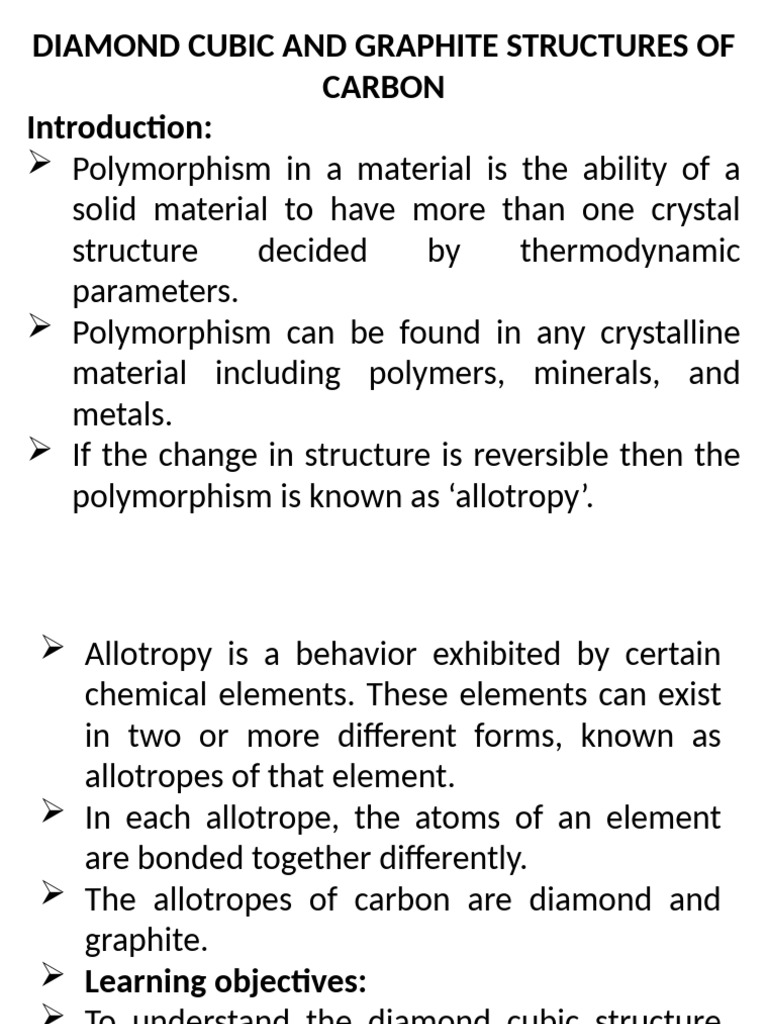 Diamond Cubic Unit Cell | PDF | Crystal Structure | Carbon