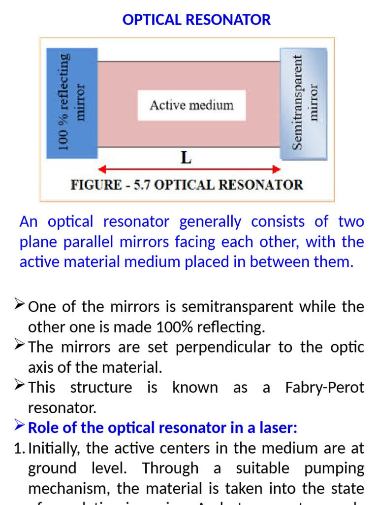 Optical Resonator | PDF | Coherence (Physics) | Laser