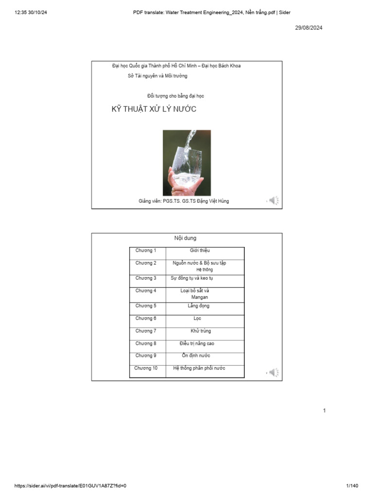 PDF Translate - Water Treatment Engineering - 2024, Nền Trắng.pdf ...