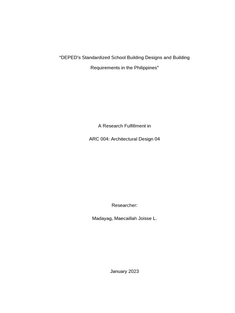 DEPED Standards | PDF | Window | Stairs