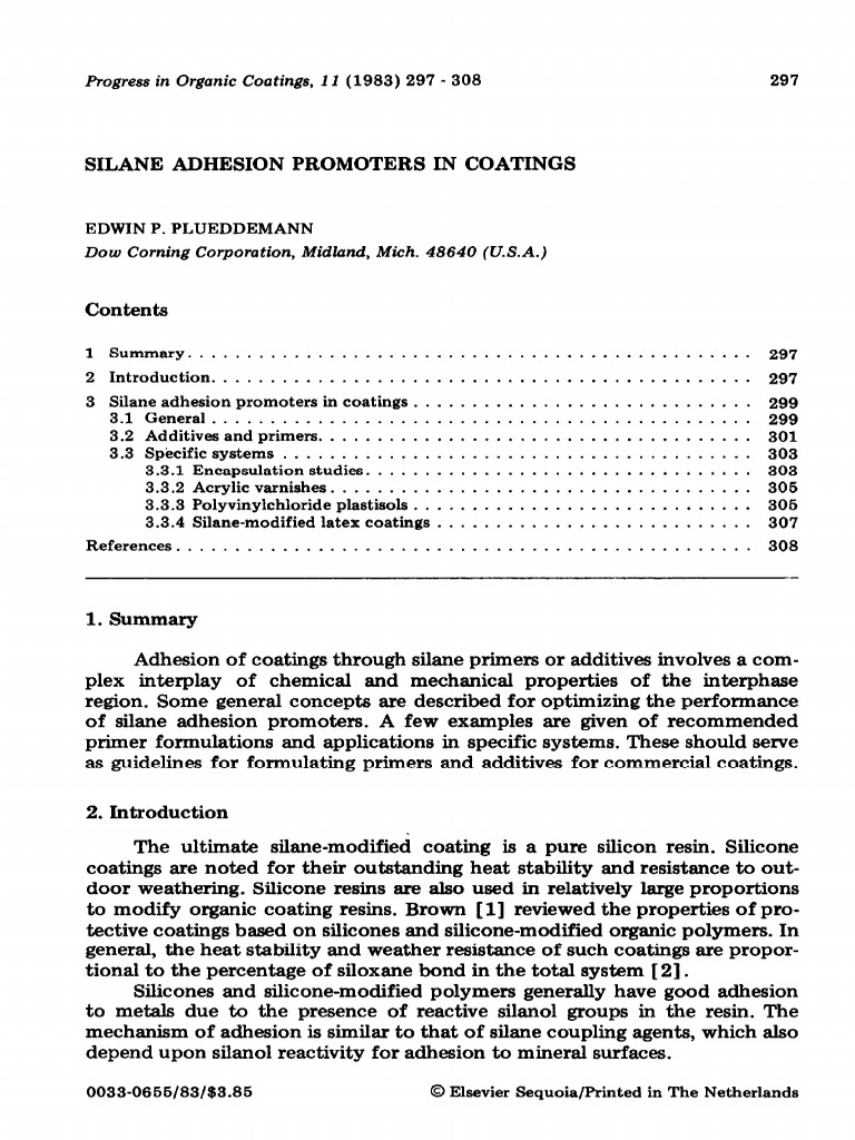 Silane Adhesion Promoters in Coatings | PDF | Epoxy | Polyurethane