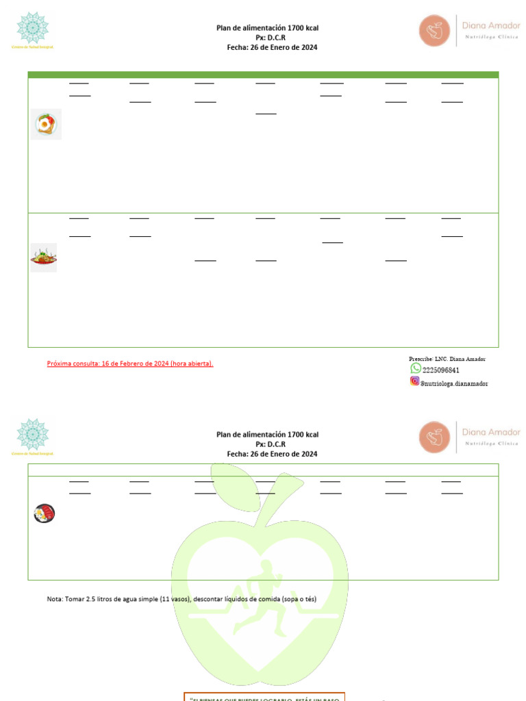 Menu Ciclico 1700 Kcal | PDF | Maíz | Cocina