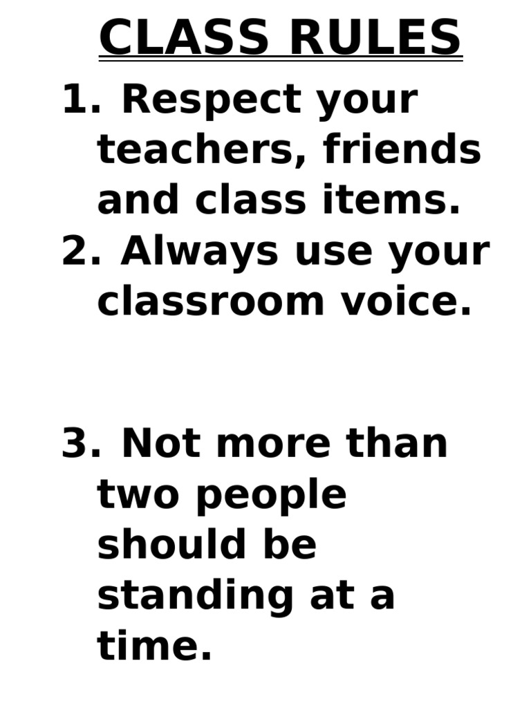 Class Rules | PDF