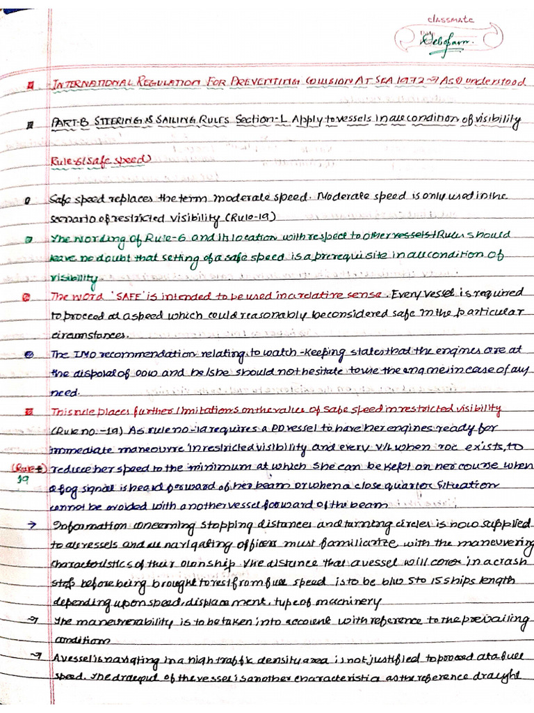 Colreg - As I Understand | PDF