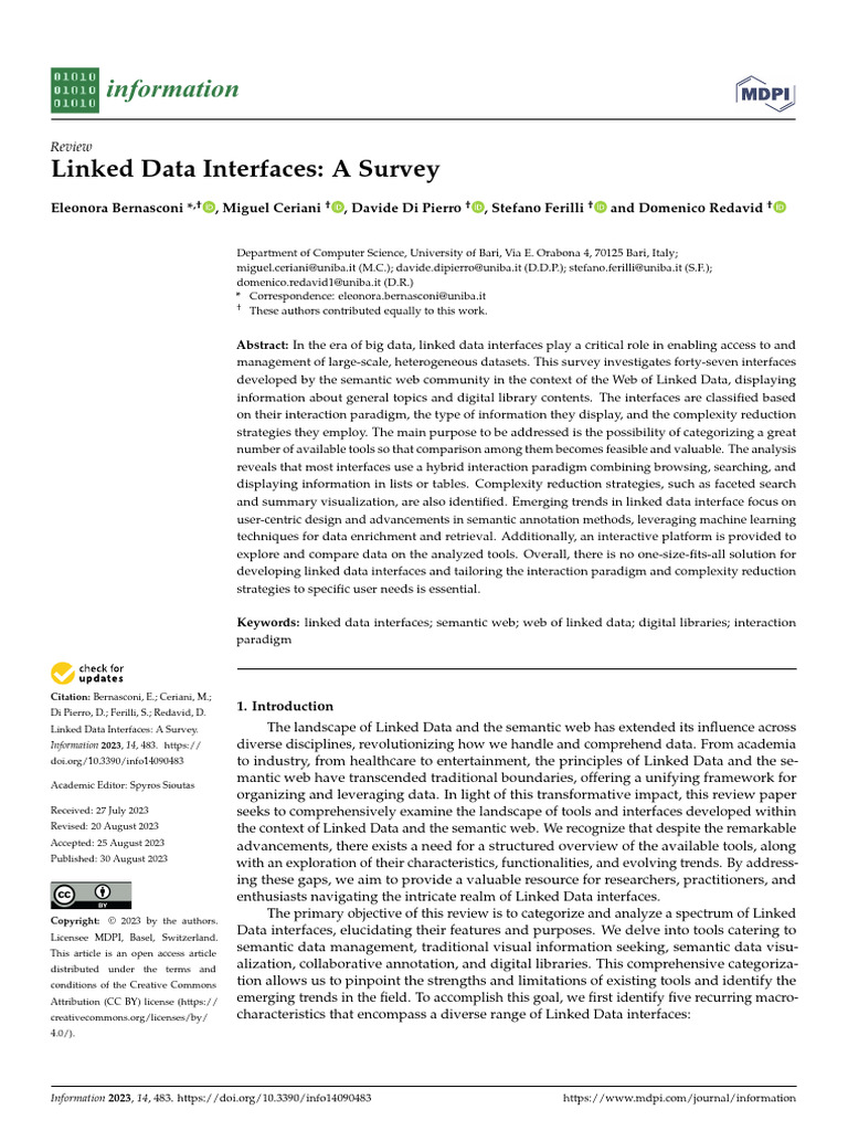 Linked Data Interfaces A Survey | PDF | Information | Annotation