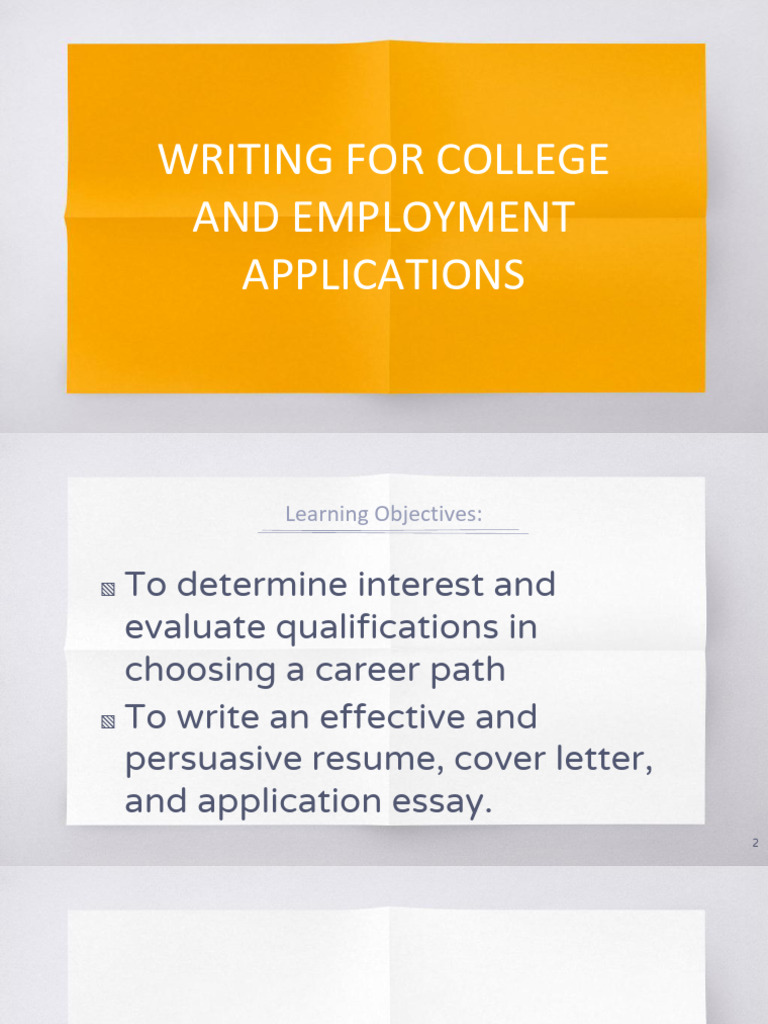 4 Writing A Resume | PDF | Résumé